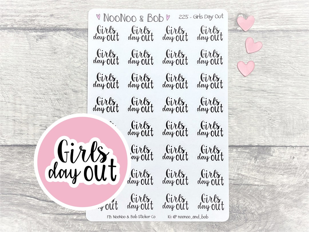 Girls Day Out Planner Stickers - Day Out Planner Stickers - Header ...
