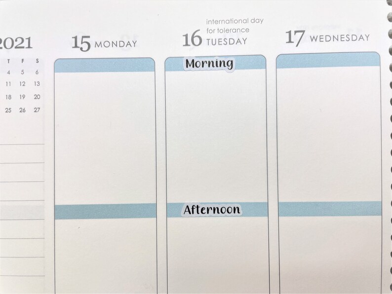 Morning Afternoon Evening Planner Stickers Day Separation - Etsy