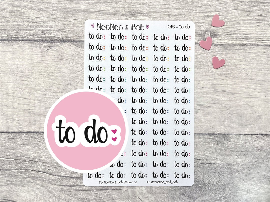 To Do Planner Stickers - Organisation Stickers - List Stickers ...