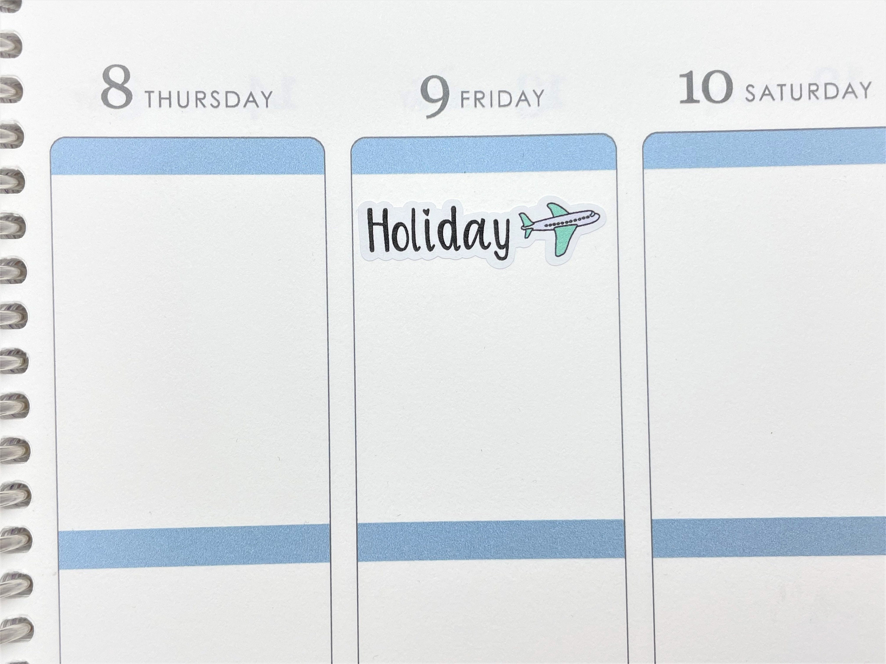 Holiday Script Planner Stickers Vacation Planner Stickers - Etsy UK