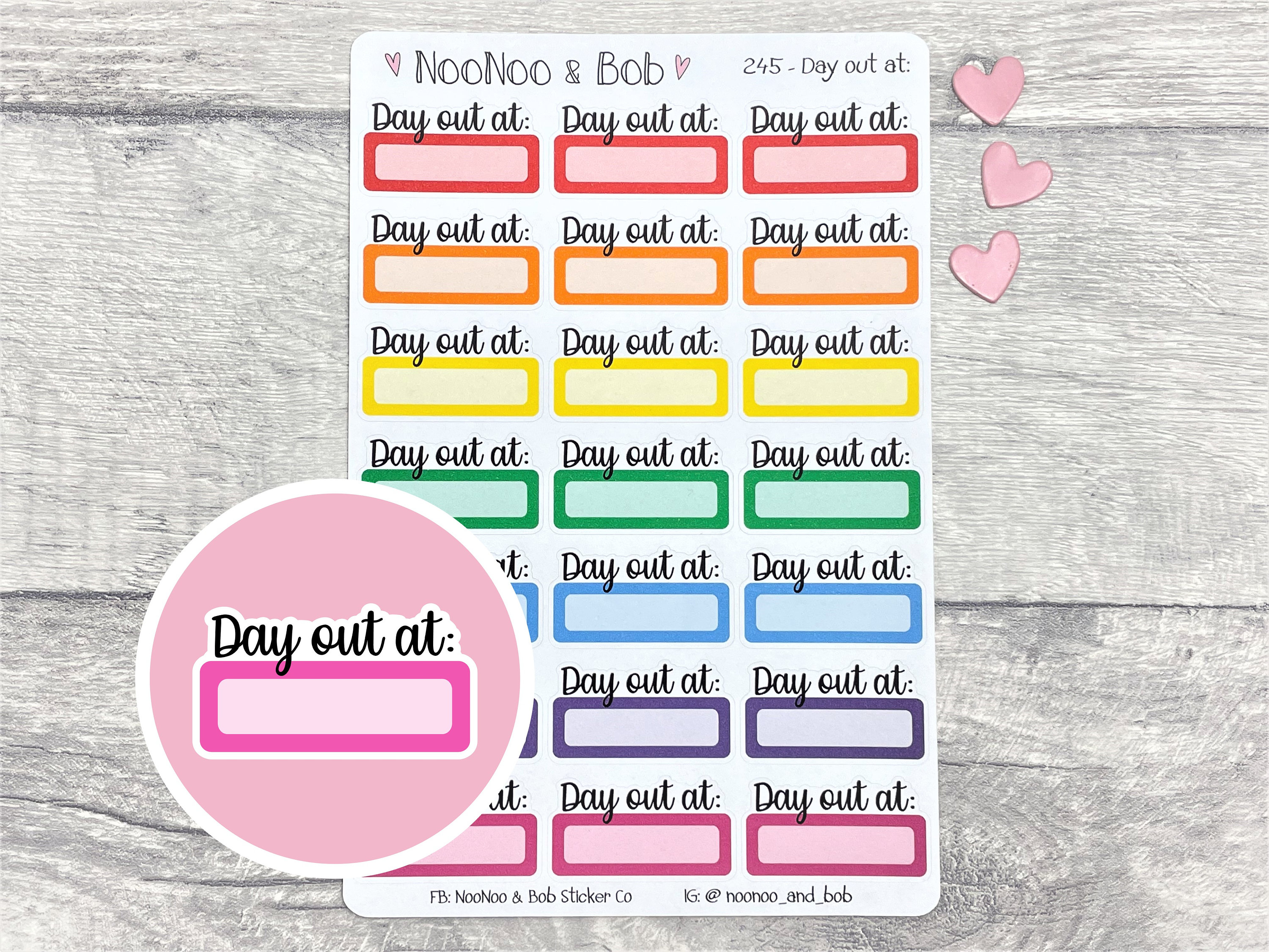 Day Out At: Quarter Box Planner Stickers Day Out Planner - Etsy UK