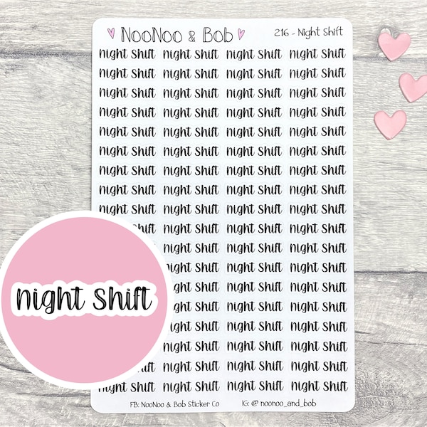 Night Shift Planner - Etsy