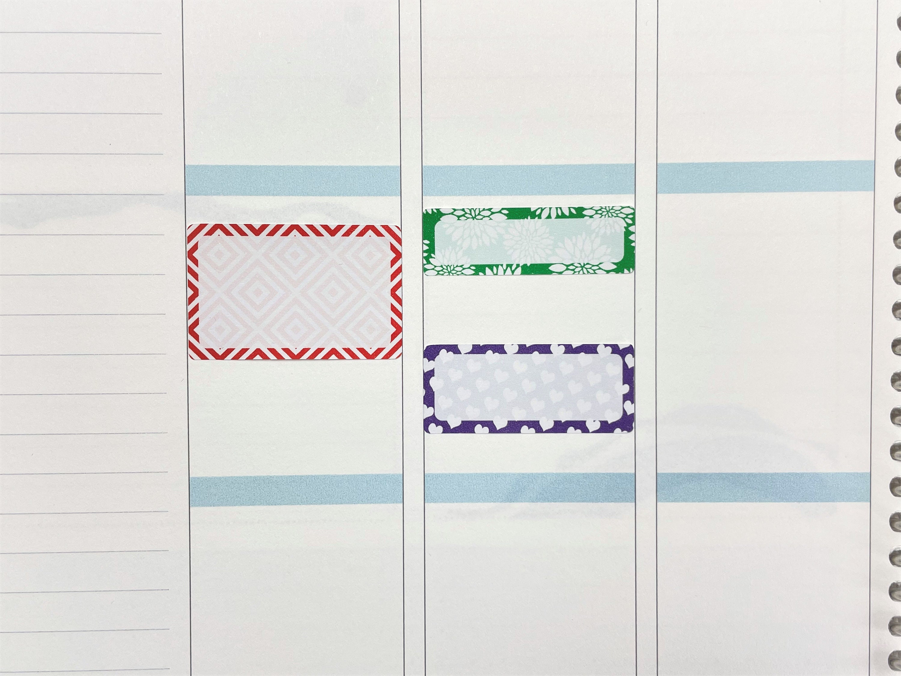 Colour Choice Mixed Pattern Planner Sticker Boxes Pattern | Etsy