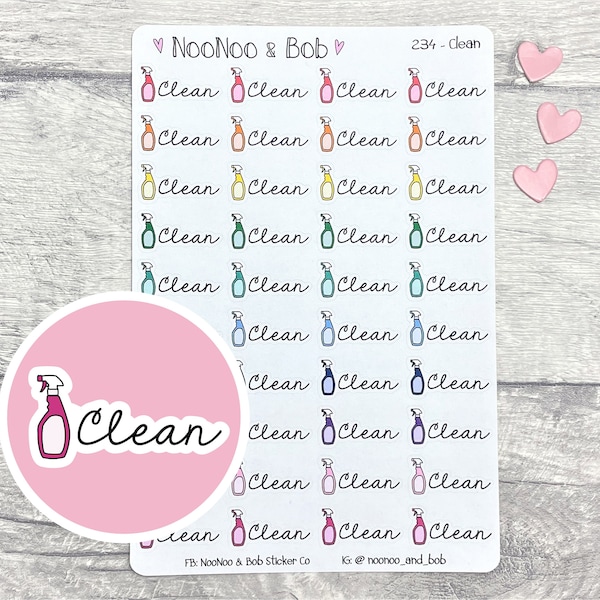 Cleaning Planner Stickers - Etsy