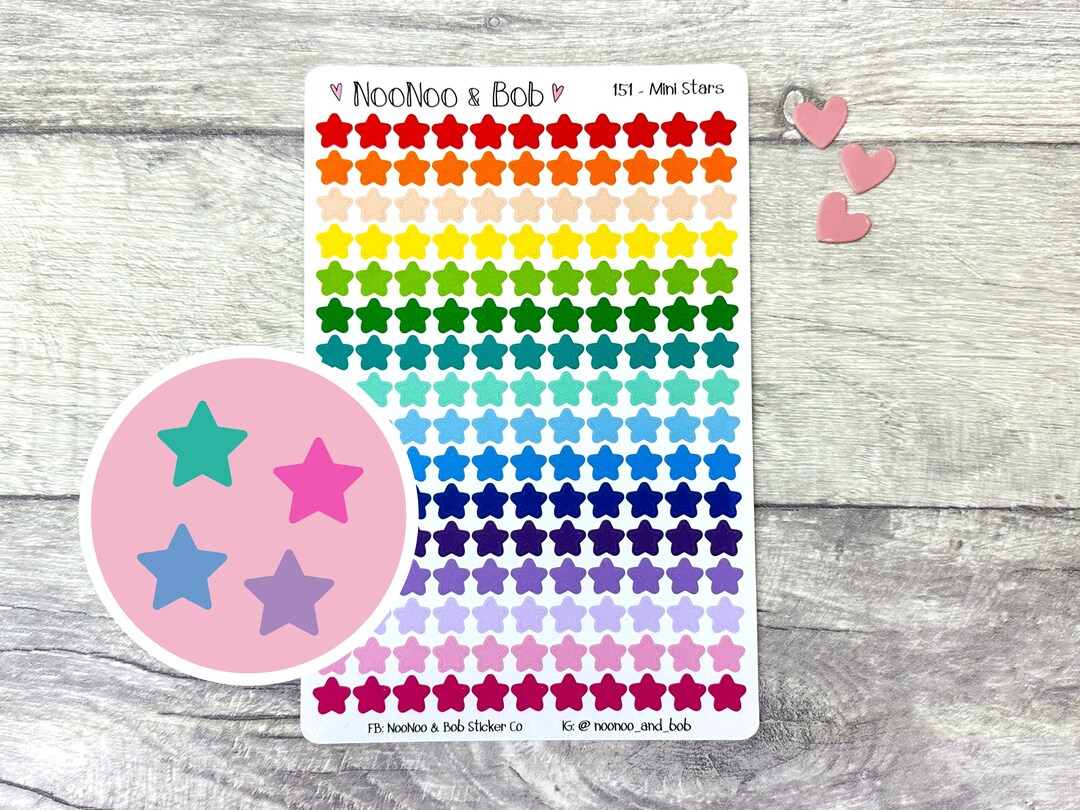 Mini Star Planner Stickers Small Star Stickers Tiny - Etsy