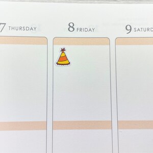 Party Hat Icon Planner Stickers - Birthday Hat Stickers - Party Planner ...
