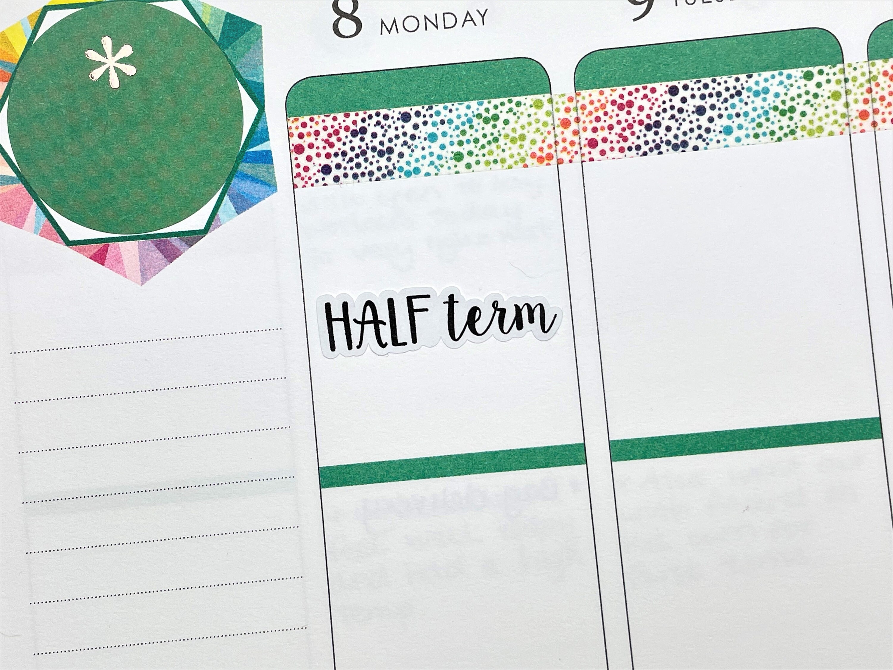 Half Term Planner Stickers - UK School Stickers - School Planner ...