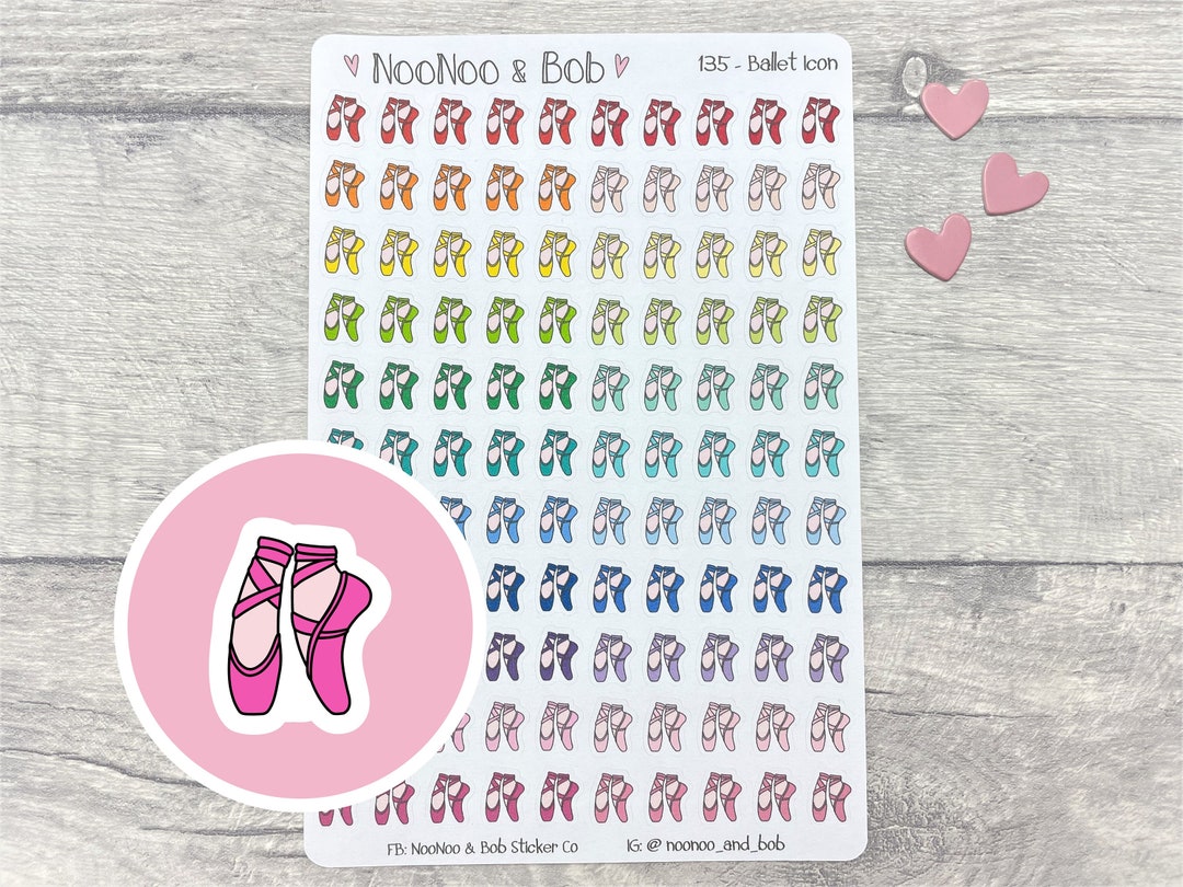 Ballet Shoe Icon Planner Stickers Dance Stickers Script Planner ...