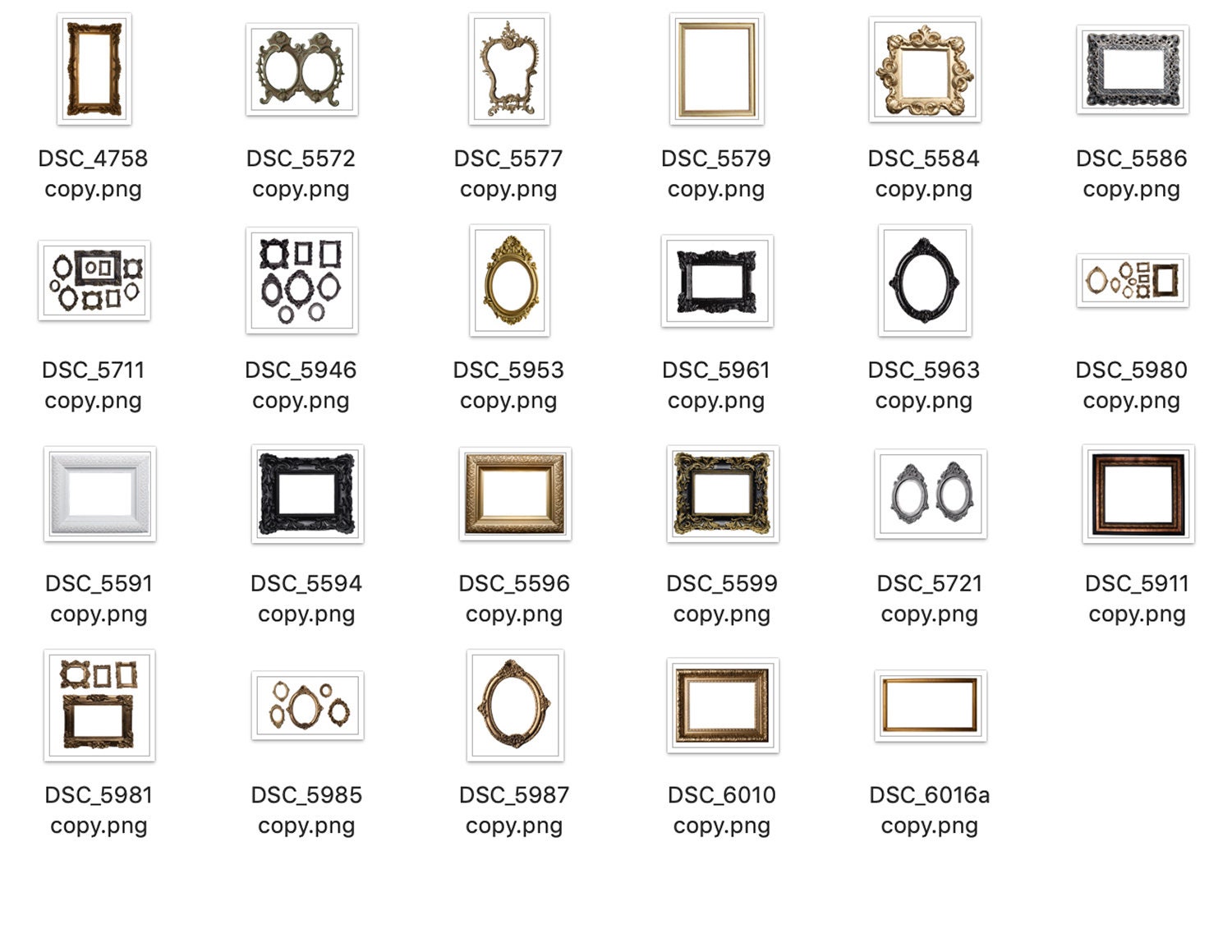 Antique Frame Overlays - Etsy