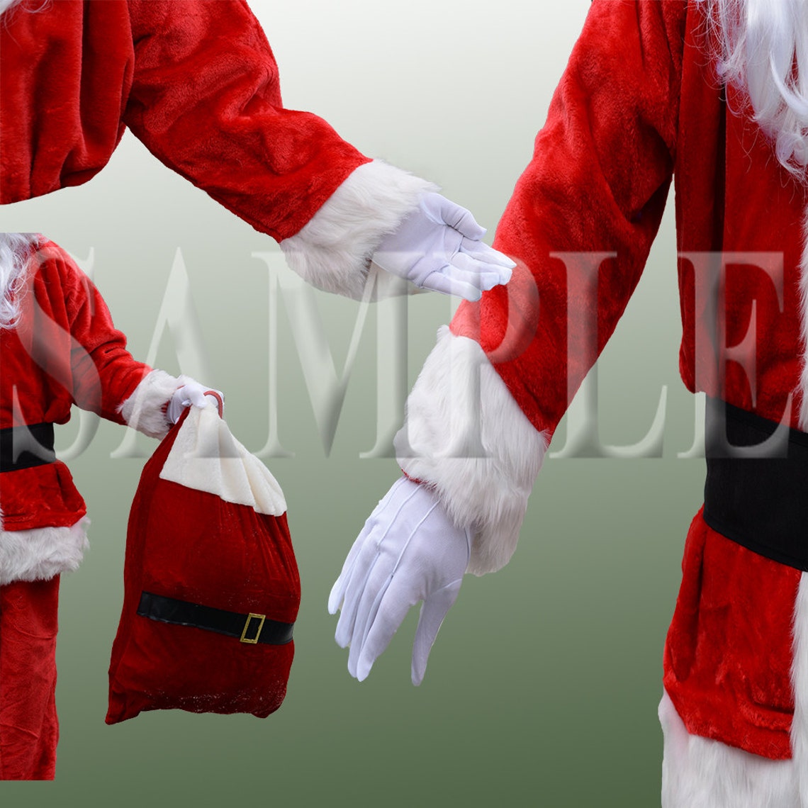 20 Santa PNG Overlay Files - Etsy
