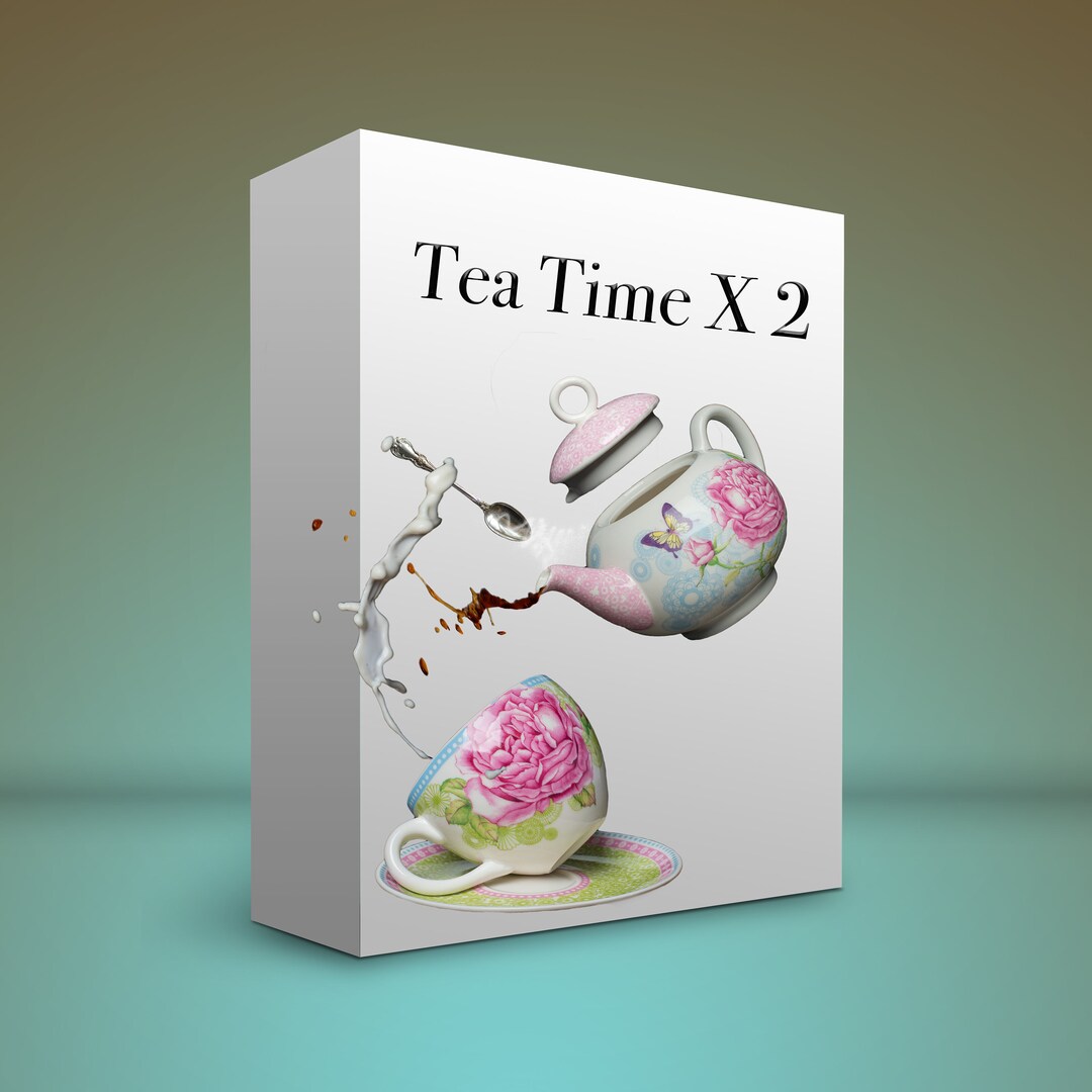 Tea Time X2 Overlays - Etsy