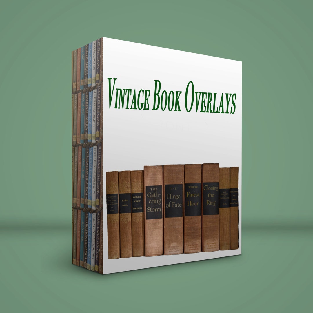 33 Vintage Book Overlays - Etsy