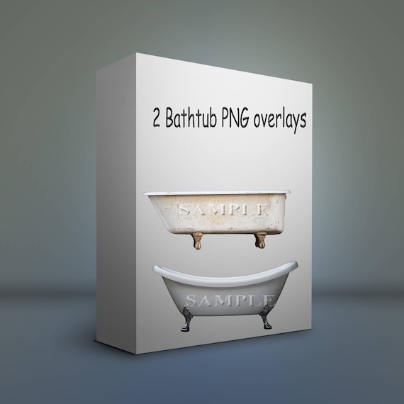 2 PNG Clawfoot Tub Overlays | Etsy
