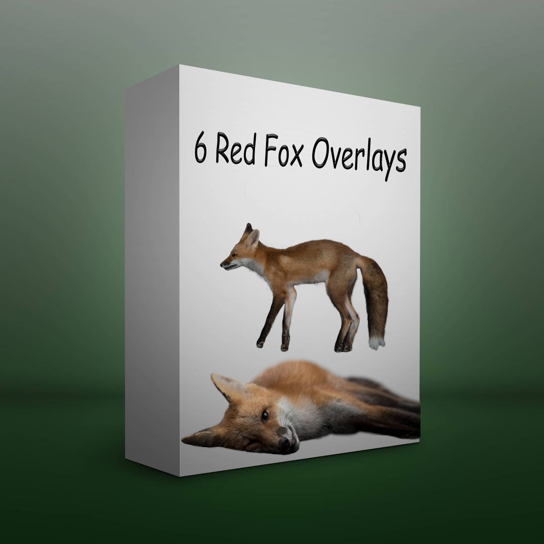 6 Red Fox Overlays - Etsy