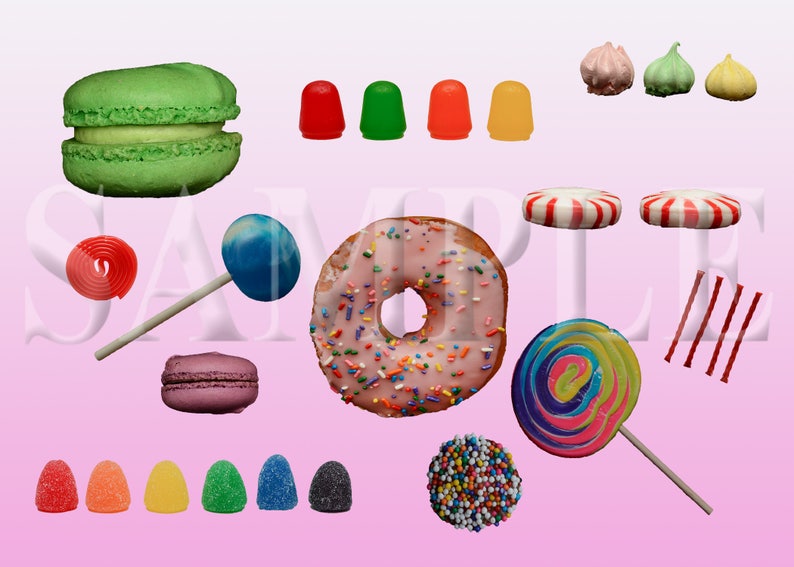 60 Candy Overlays PNG Files | Etsy