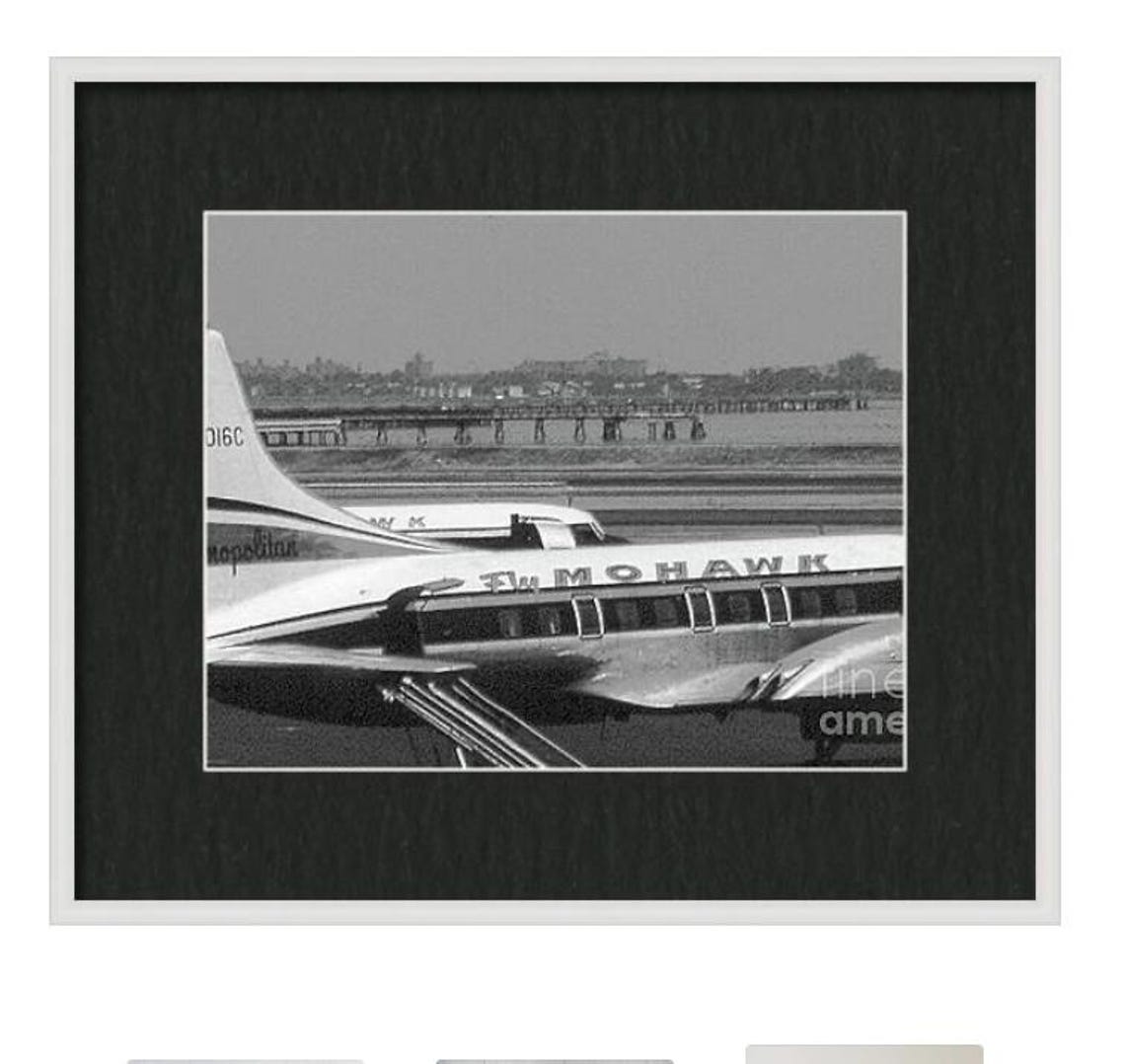 Vintage Mohawk Airlines Photograph, NYC Airport, Black and White ...