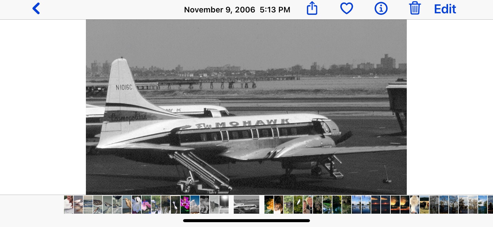 Vintage Mohawk Airlines Photograph, NYC Airport, Black and White ...