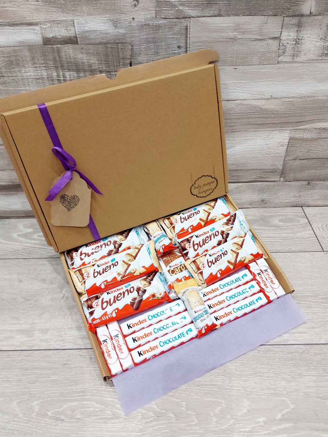 Kinder Bueno Chocolate Gift Box | Kinder Hamper | Personalised Gift Tag ...