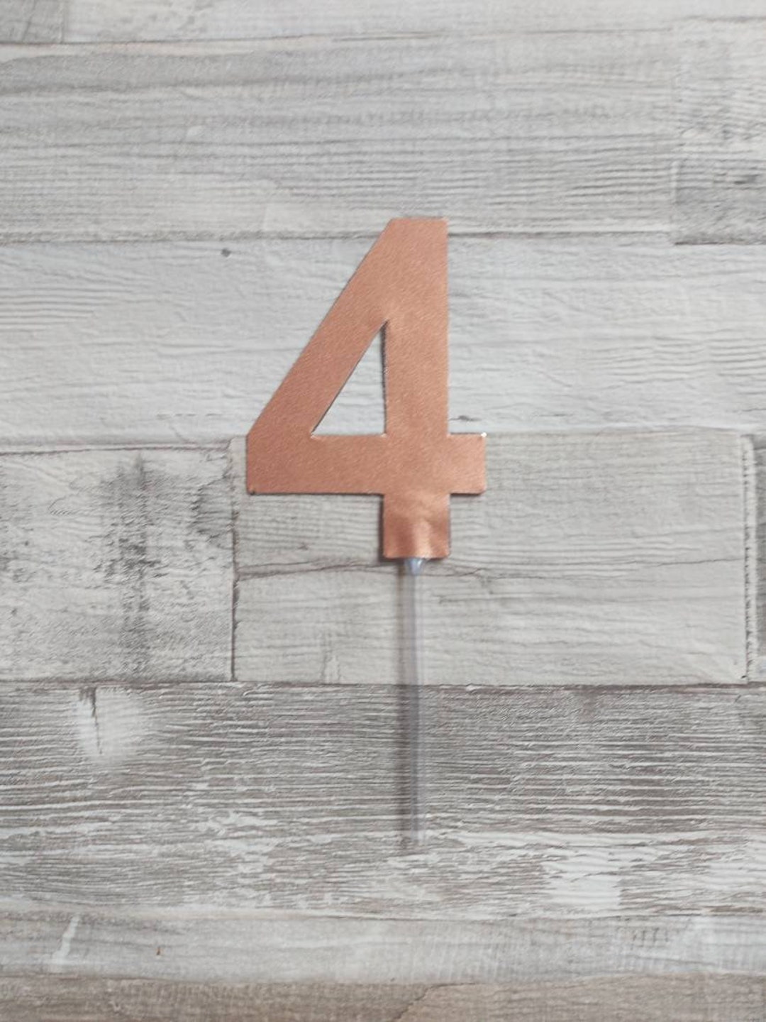 Rose Gold Glitter Number 4 Cake Topper - Etsy