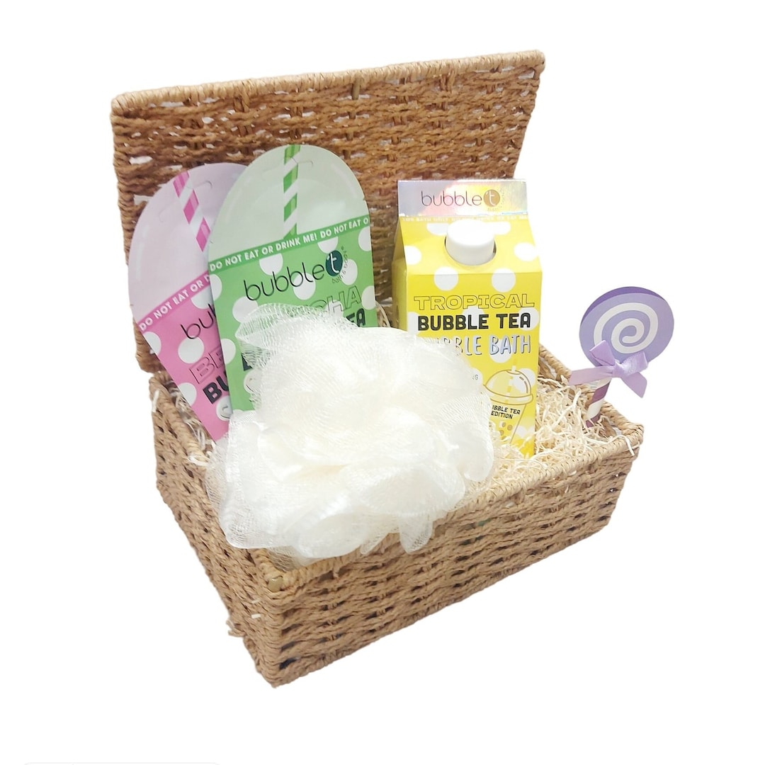 Handcrafted Bubble Tea Bath Pamper Hamper, Unique Bubble Bath Pamper ...