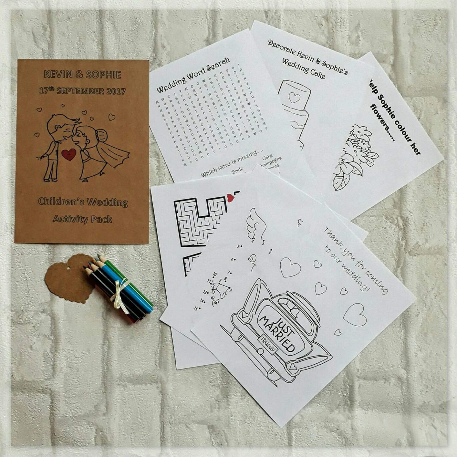 Childrens Wedding Party Activity Pack Colouring Kids Activity - Etsy