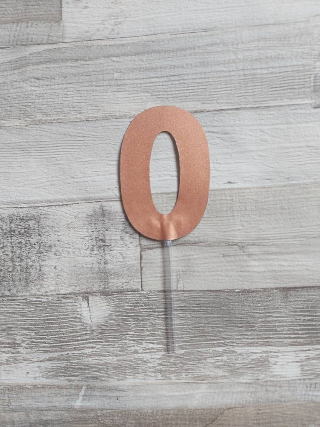 Rose Gold Glitter Number 0 Cake Topper - Etsy