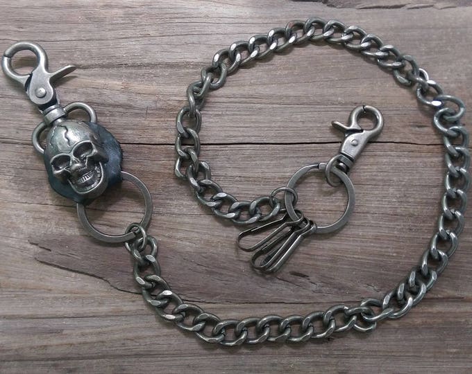 Black Chrome Chain Wallet Chain for Mens Biker Long Wallet Key - Etsy