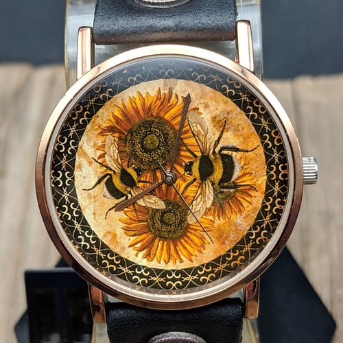 Claude Monet Water Lilies Art Leather Watch Ladies Watch | Etsy