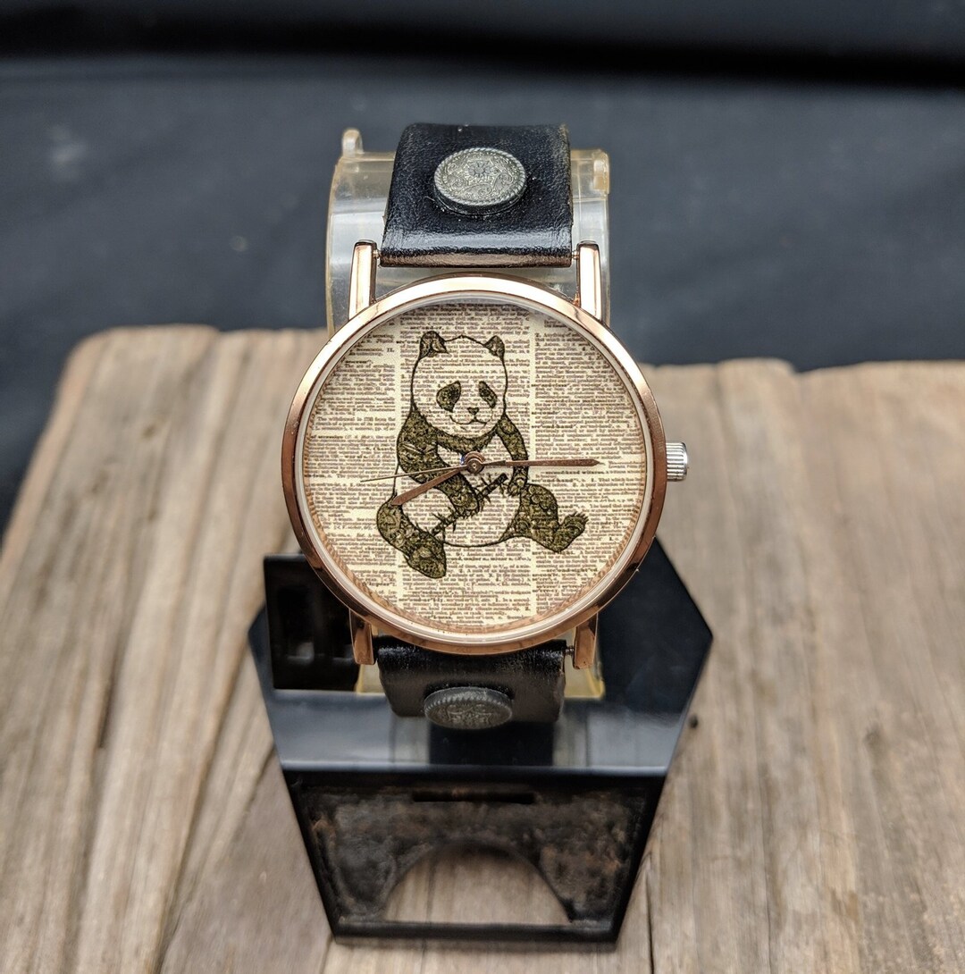 Panda Dictionary Watch Women Watch Men Watch Funny Watch Wristwatch ...