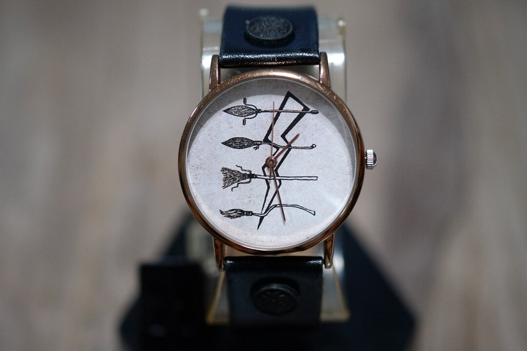Funny Broomstick Fantasy Watch Leather,ladies Watch,cat Watch,unisex ...