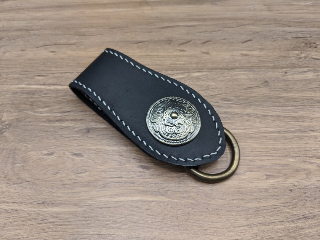 Antique Belt Loop Key Chain Cowhide Leather Wallet Chain for Mens Biker ...