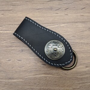 Antique Belt Loop Key Chain Cowhide Leather Wallet Chain for Mens Biker ...