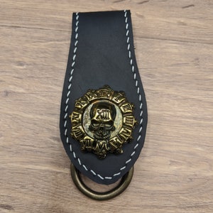 Skull Belt Loop Key Chain Skull Cowhide Leather Wallet Chain - Etsy