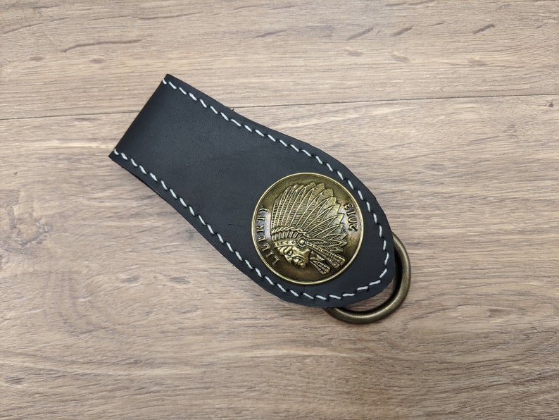 Indian Belt Loop Key Chain Skull Cowhide Leather Wallet Chain - Etsy