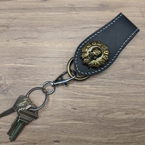 Skull Belt Loop Key Chain Skull Cowhide Leather Wallet Chain for Mens ...