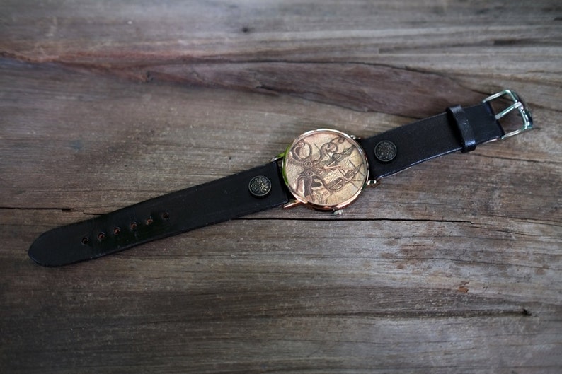Octopus Vintage Watch Leatherladies Watchmen's - Etsy