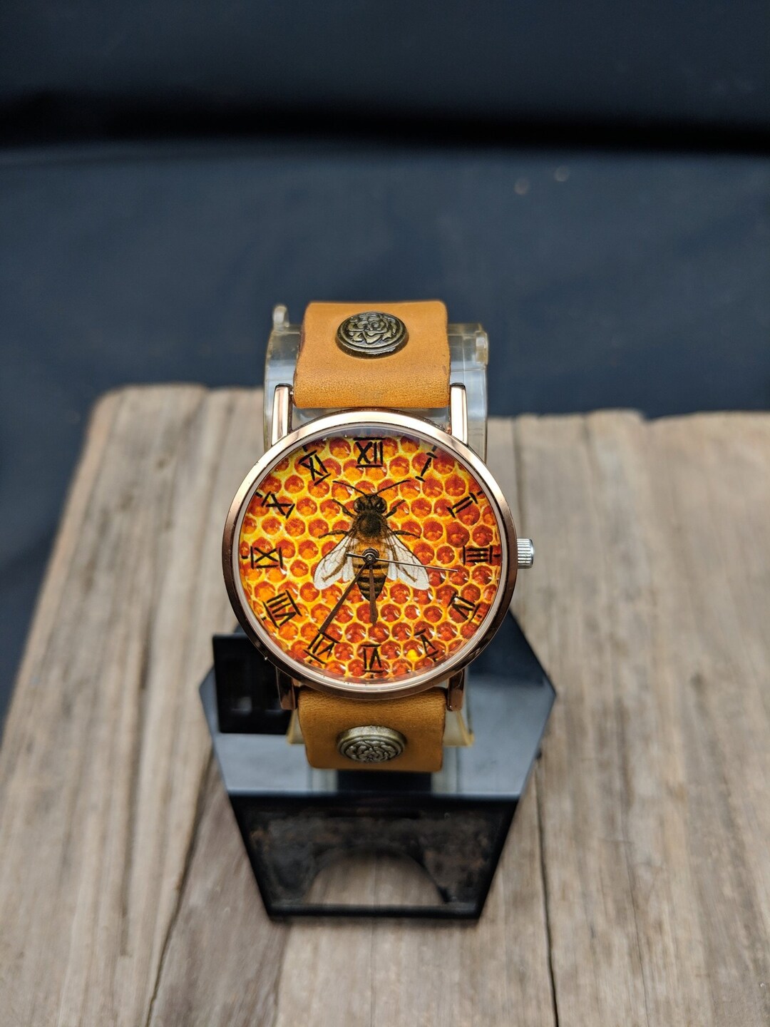 Honeycomb Bee Leather Watch Fashion Watch Women Watch Ladies Watch ...