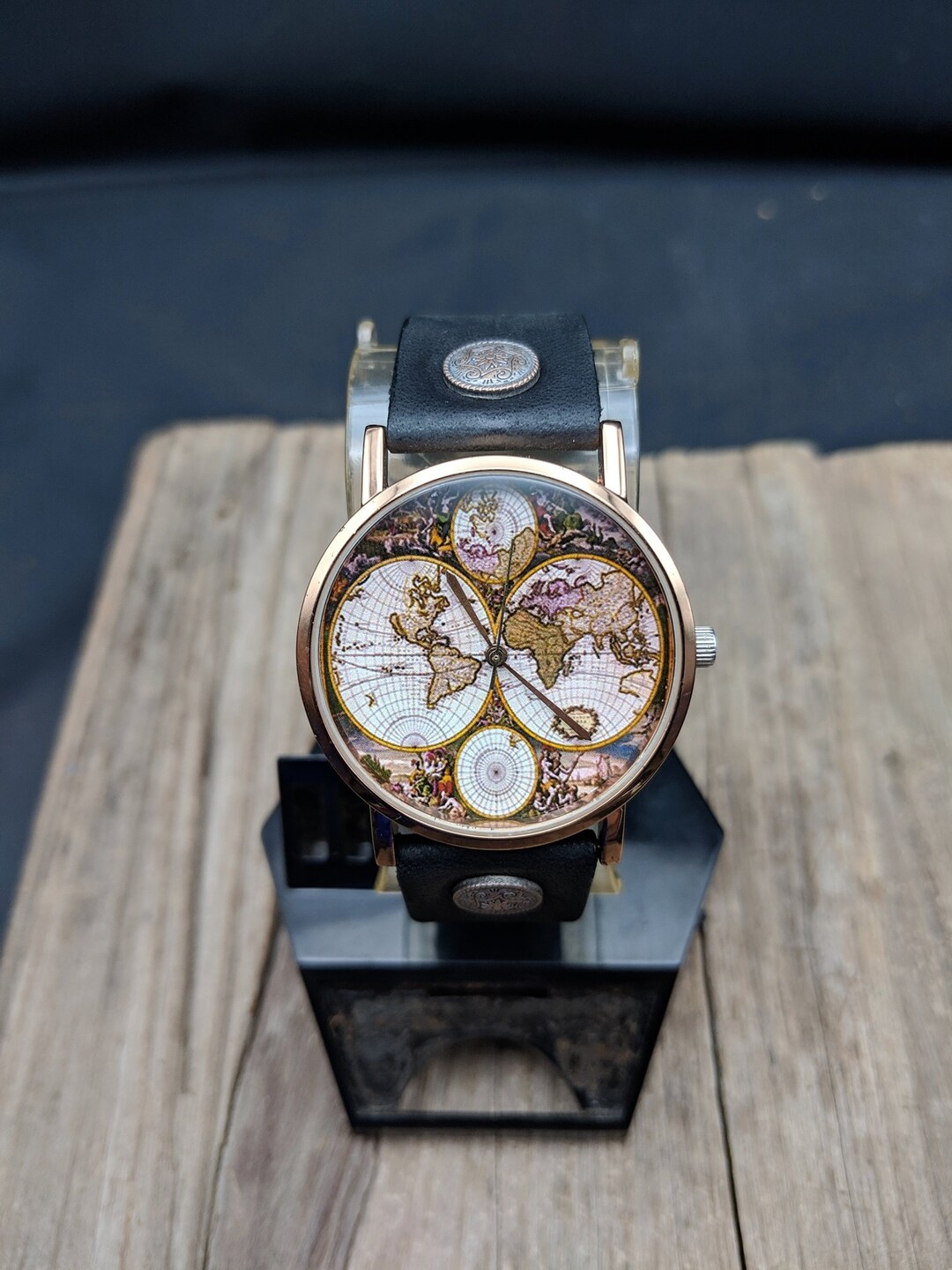 Vintage World Map Watch Women Watch Men Watch Watch Vintage Watch ...