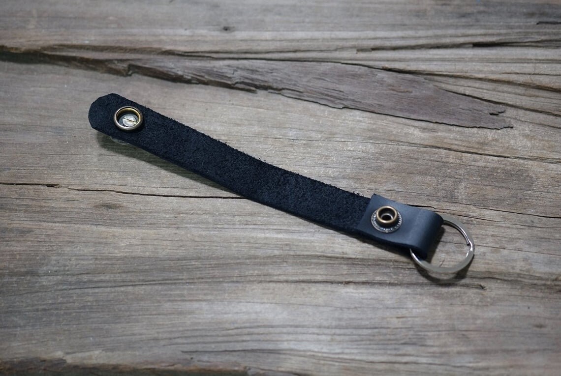 Biker Leather Belt Loop Key Chain Skull Vintage Genuine | Etsy