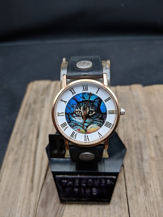 Cat Art Watchwomen Watchmen Watchgift Watchwrist | Etsy