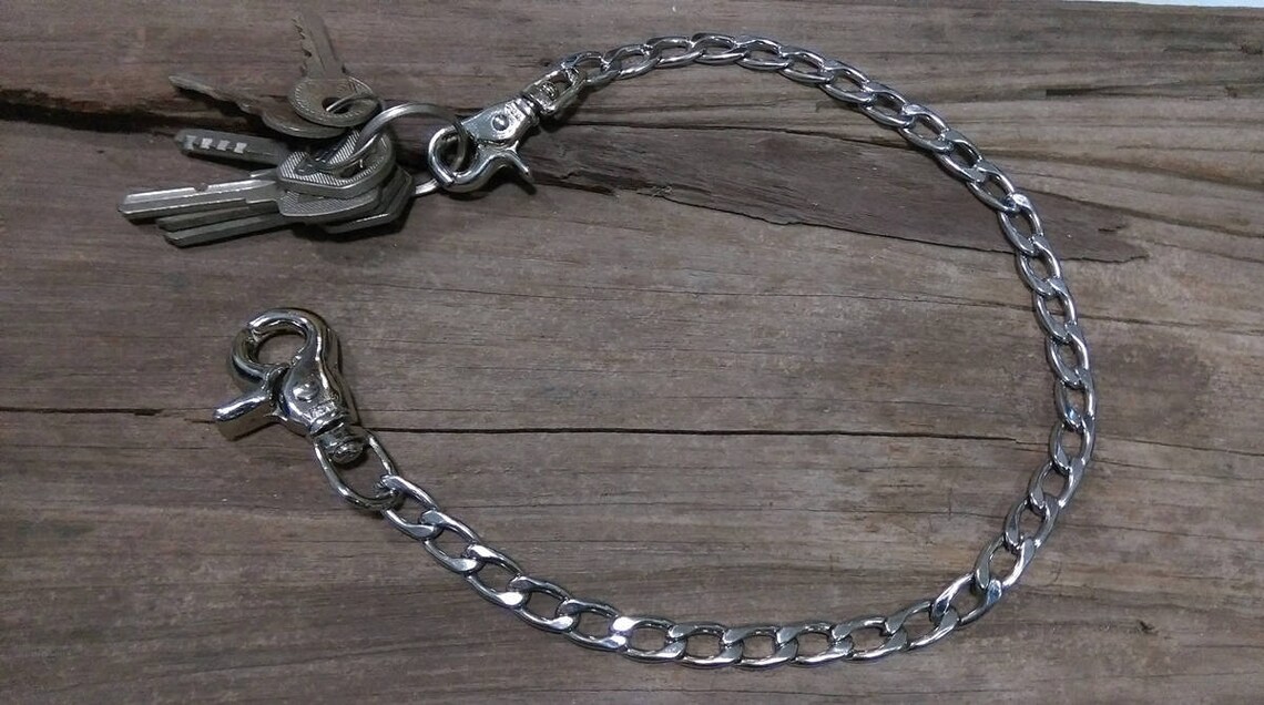 Chain Belt Hook Wallet Vintage Chain Wallet Chain Biker Long | Etsy