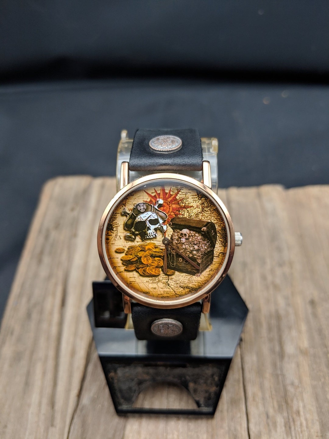 Funny Pirate Adventure Watch Men Watch Watch Vintage Watch Leather ...