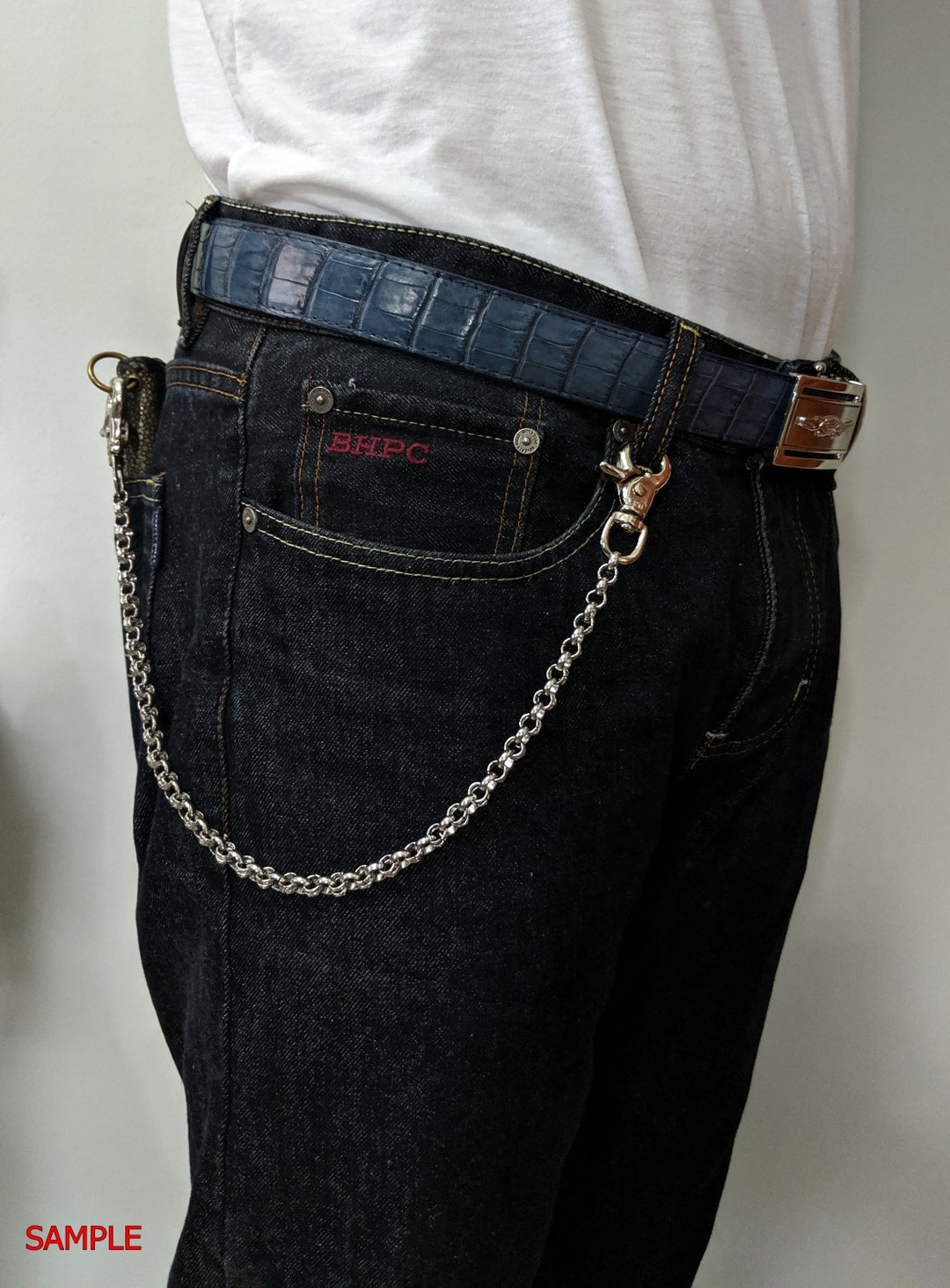 Chain Belt Hook Wallet Vintage Chain Wallet Chain Biker Long Wallet ...