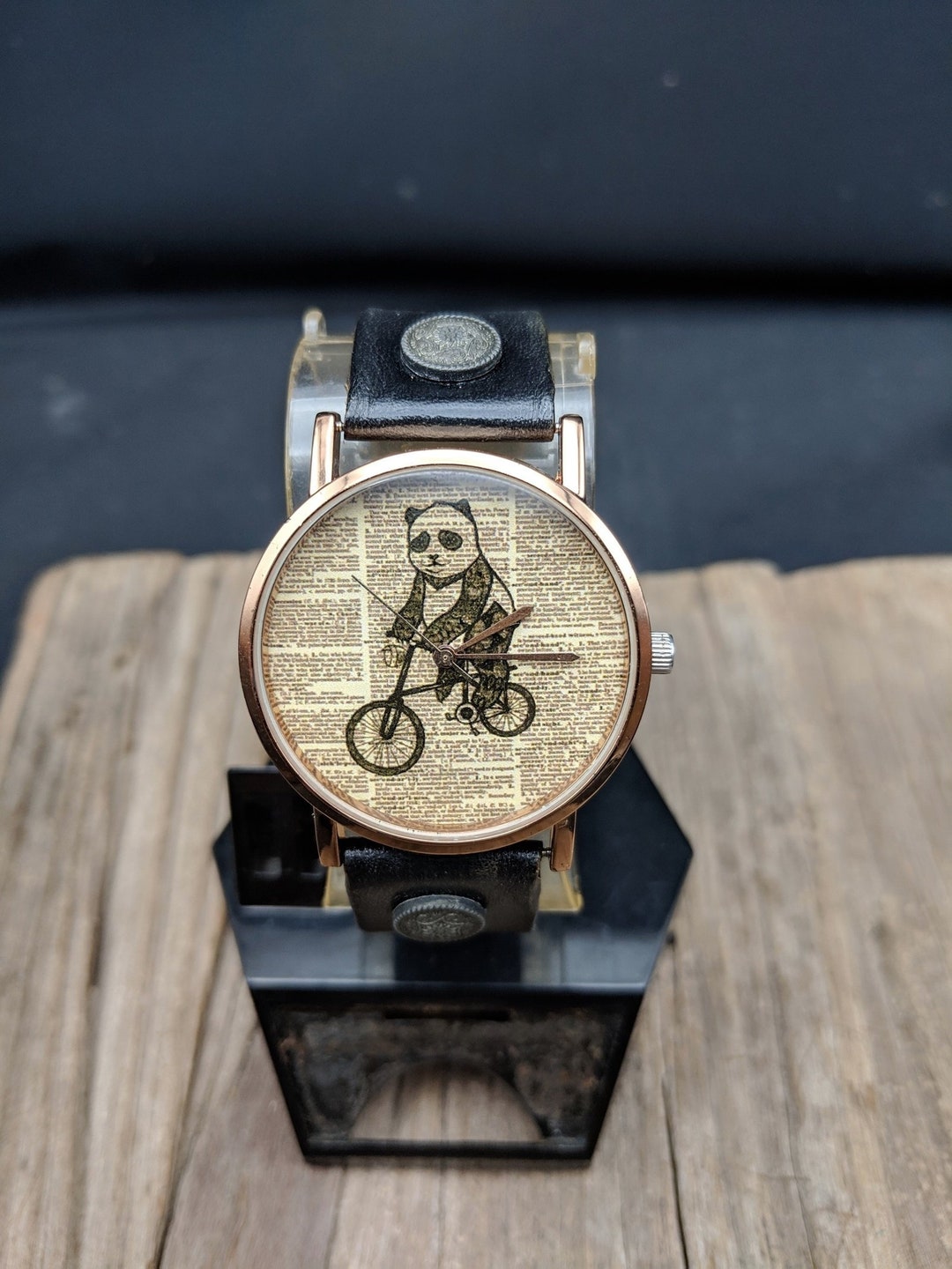 Panda Love Bike Dictionary Watch Women Watch Men Watch Funny Watch ...