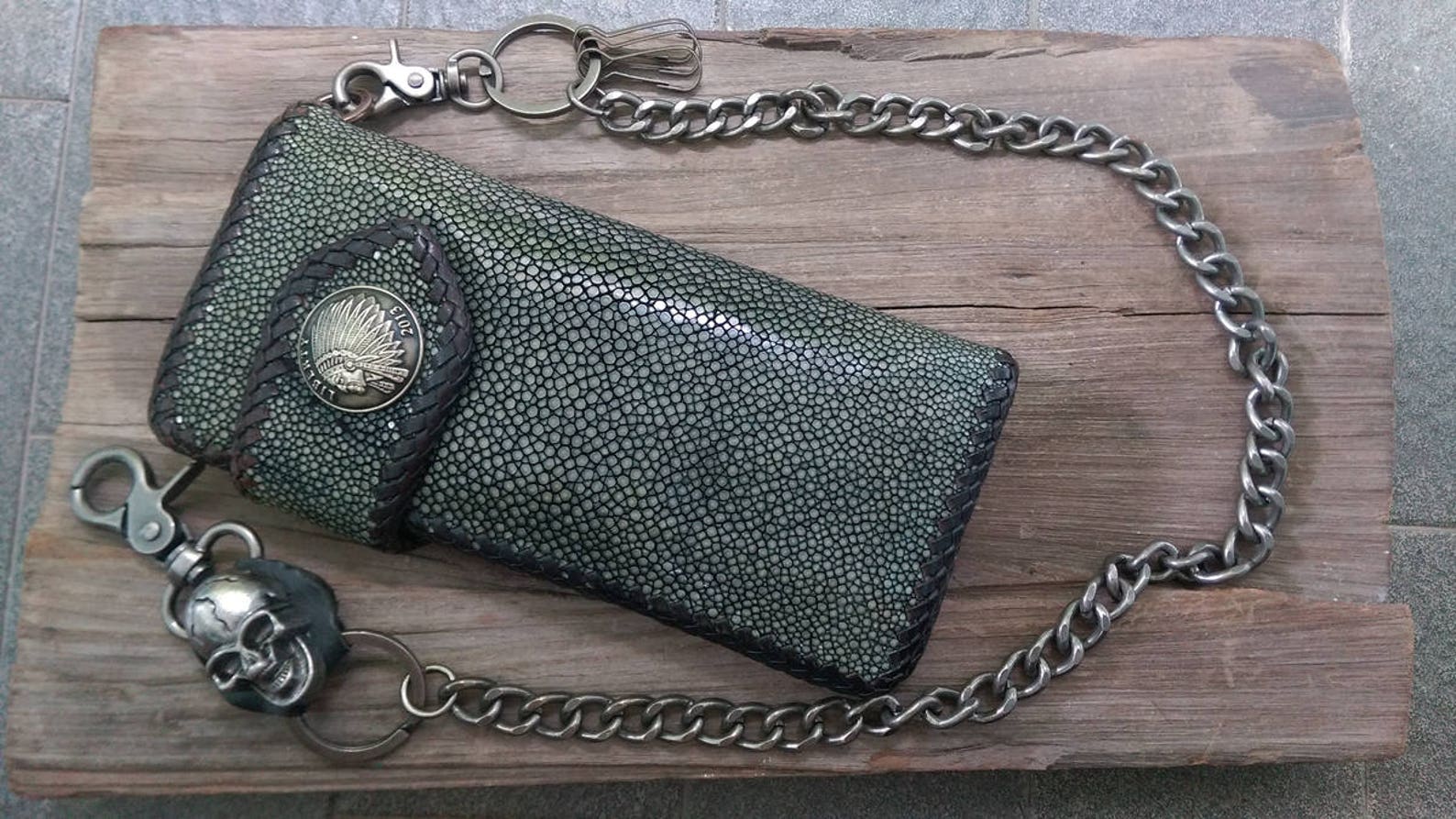 Black Chrome Chain Wallet Chain for Mens Biker Long Wallet Key - Etsy