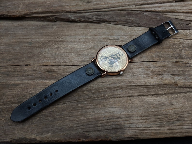 Panda Love Bike Dictionary Watch Women Watch Men Watch Funny Watch ...