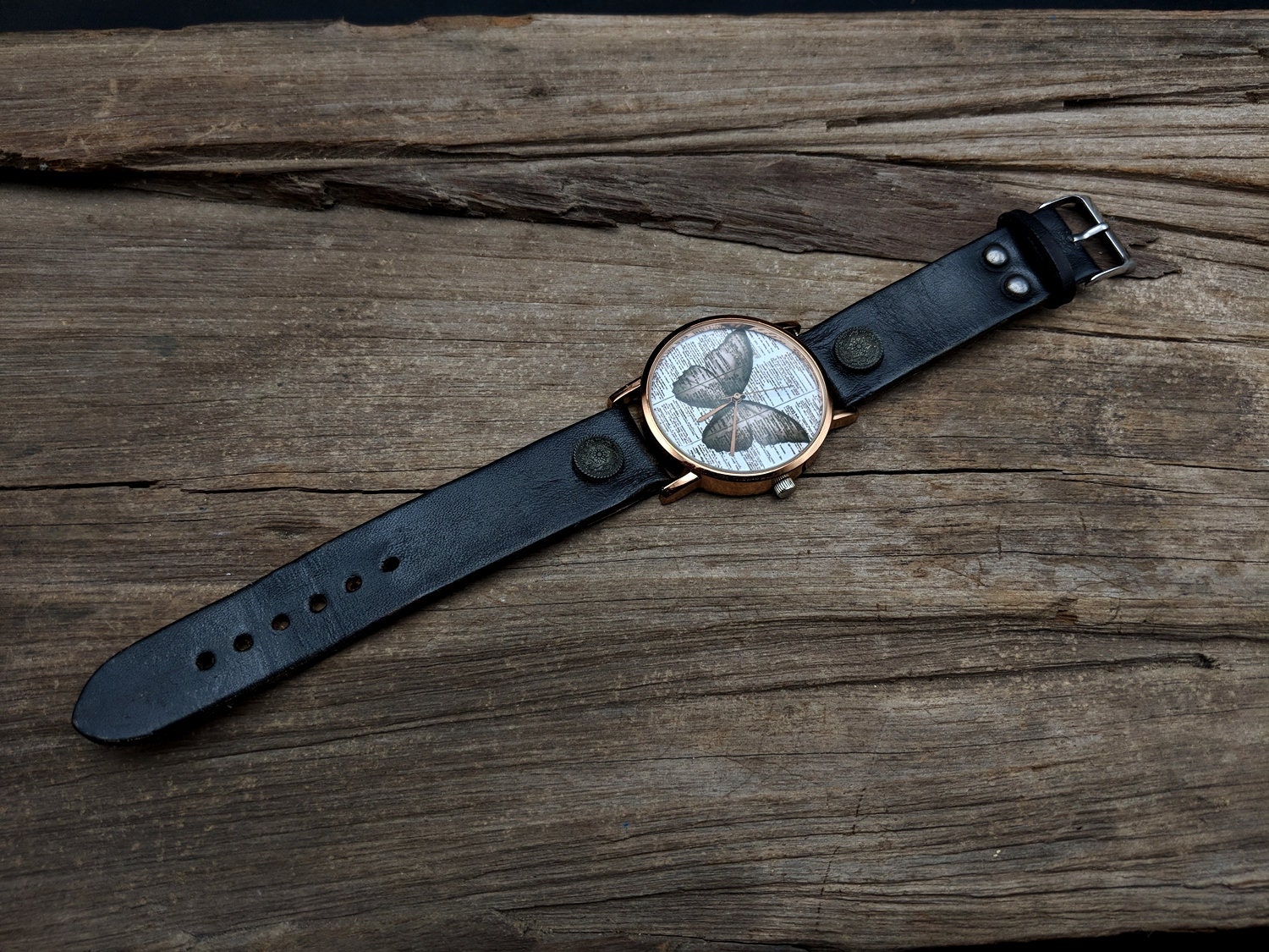 Butterfly Vintage Leather Watch Ladies Watch Women Watch Unisex Watch ...