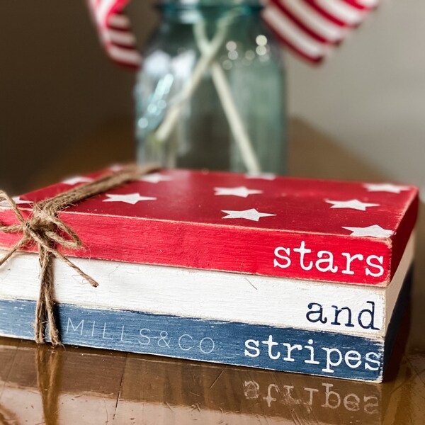 Patriotic Book Stack - Etsy