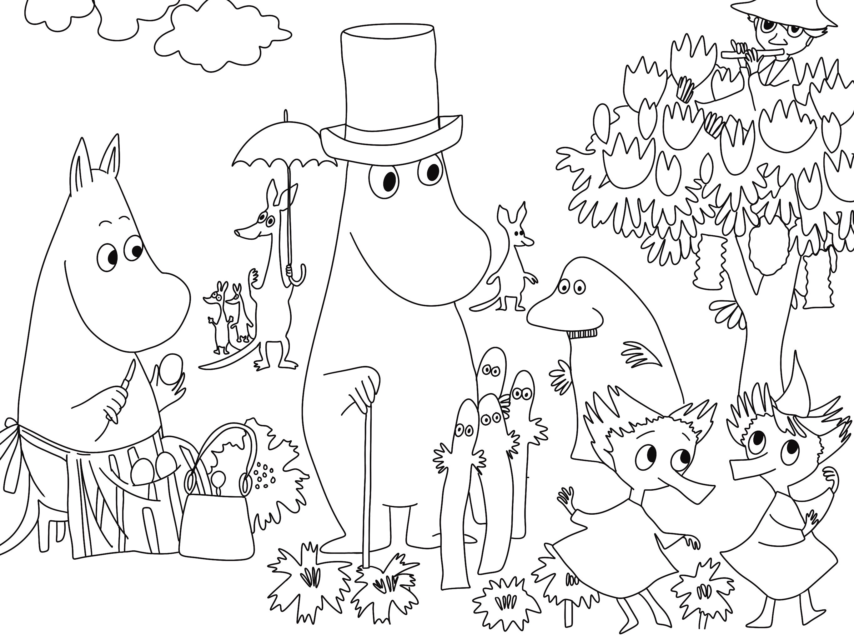 5 x Moomin bundle 3 disegni da colorare digitali Originali - Etsy Italia