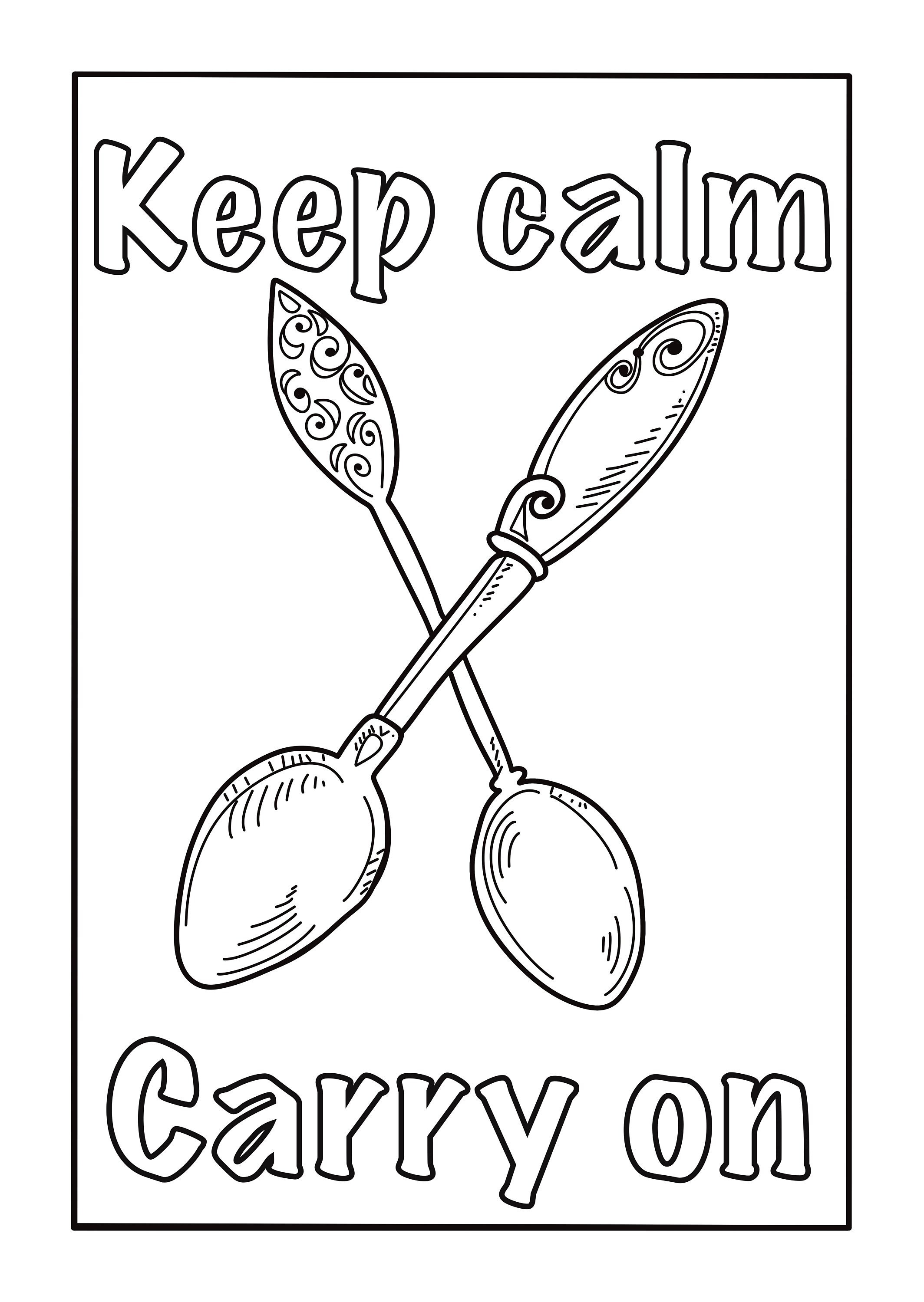 Spoon Coloring Page